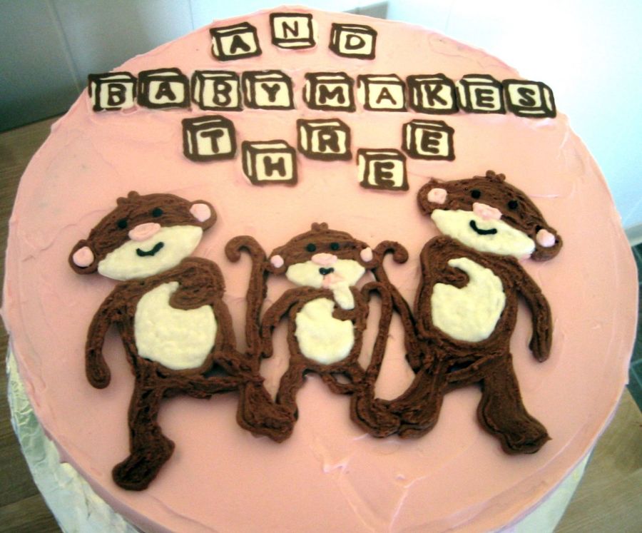 Baby Shower Monkey Cake - CakeCentral.com