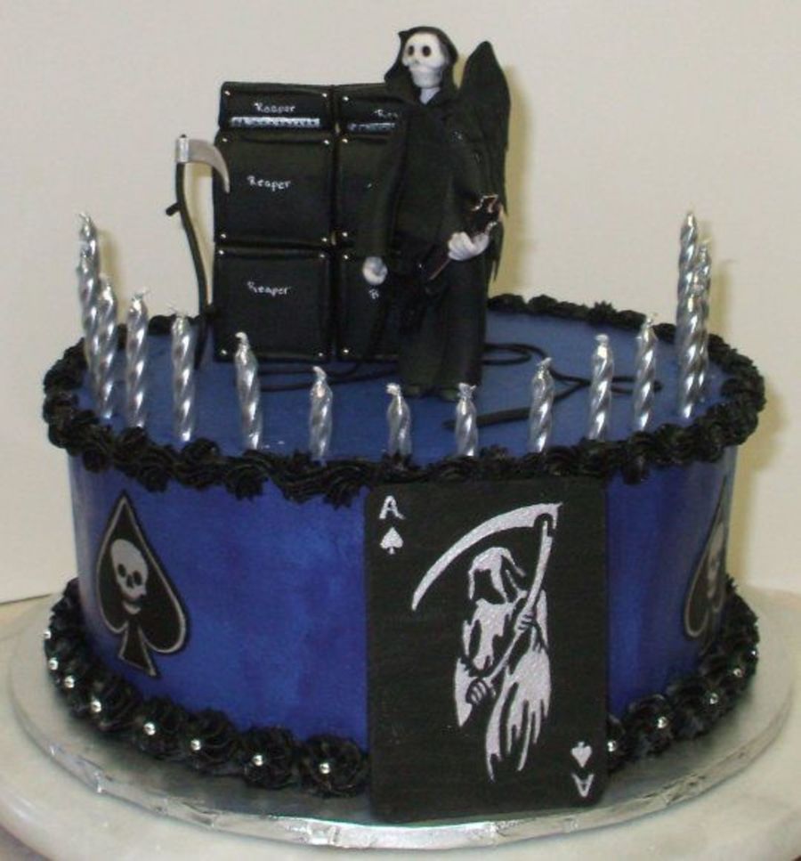 Jake's Reaper Bc Rich Ace Of Spades Cake - CakeCentral.com