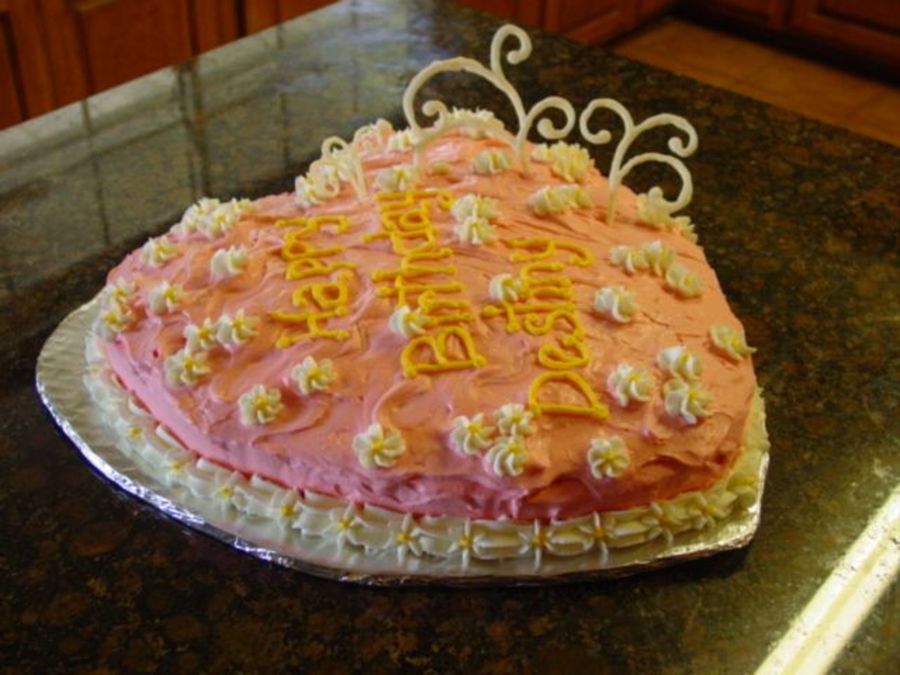 Strawberry Heart Shape Cake - CakeCentral.com