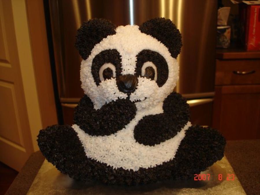 3D Panda Cake - CakeCentral.com