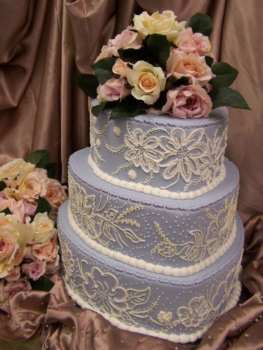 Periwinkle Blue Hearts - CakeCentral.com