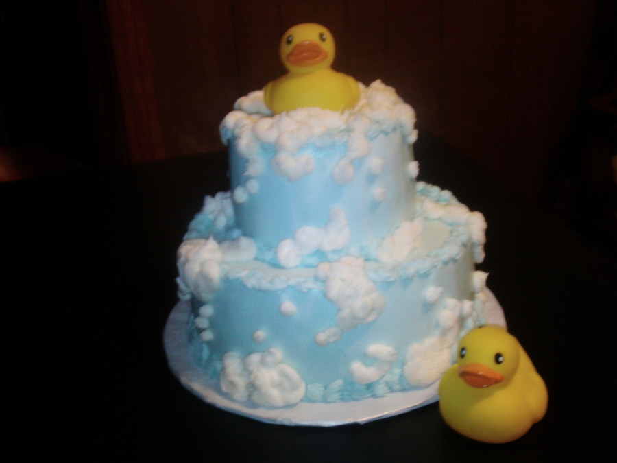 Tiered Duck Baby Shower - CakeCentral.com