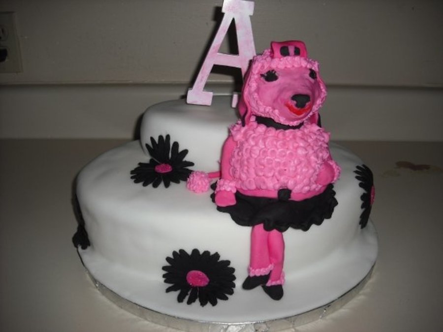Pink Poodle Cake - CakeCentral.com