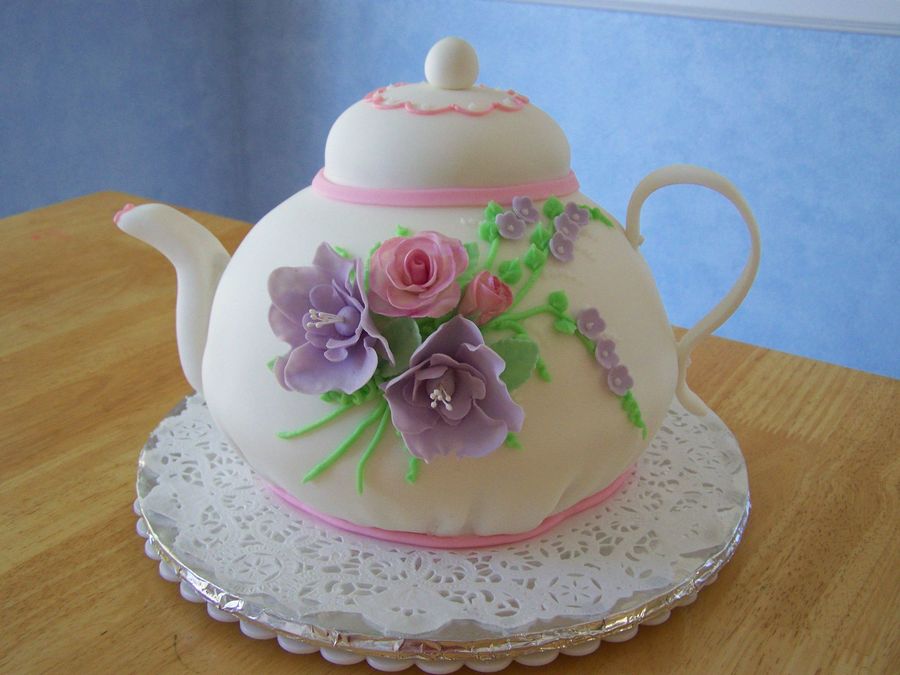 Floral Teapot - CakeCentral.com