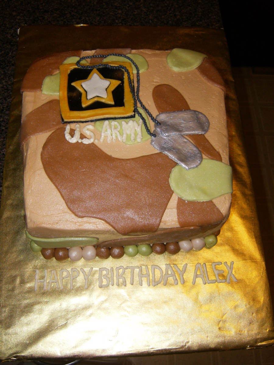 Army Theme Birthday Cake - CakeCentral.com