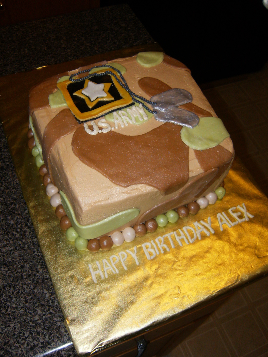 Army Theme Birthday Cake - CakeCentral.com