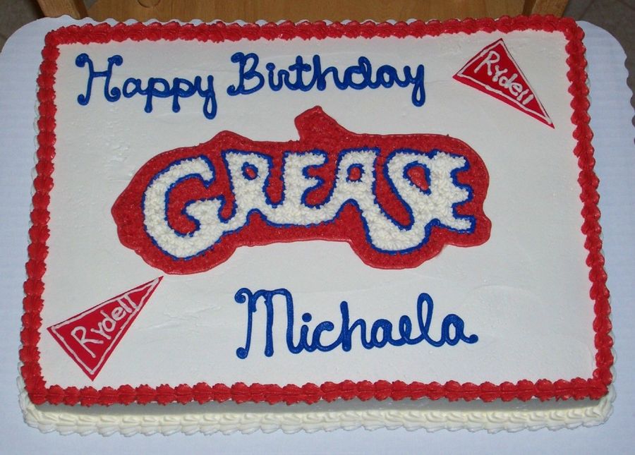 Grease Movie Theme Cake - CakeCentral.com