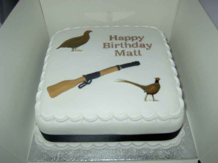 Shooting Themed Cake - CakeCentral.com