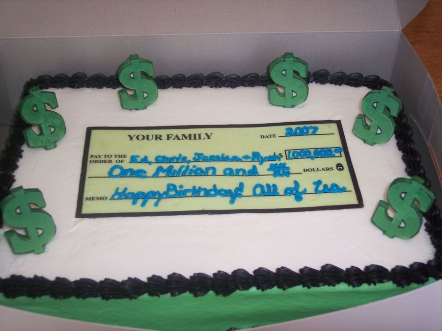 Check Birthday Cake - CakeCentral.com
