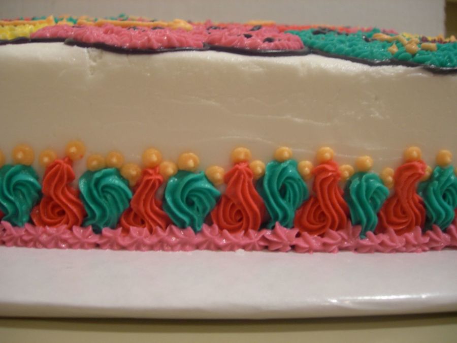 Luau Hibiscus Border - CakeCentral.com