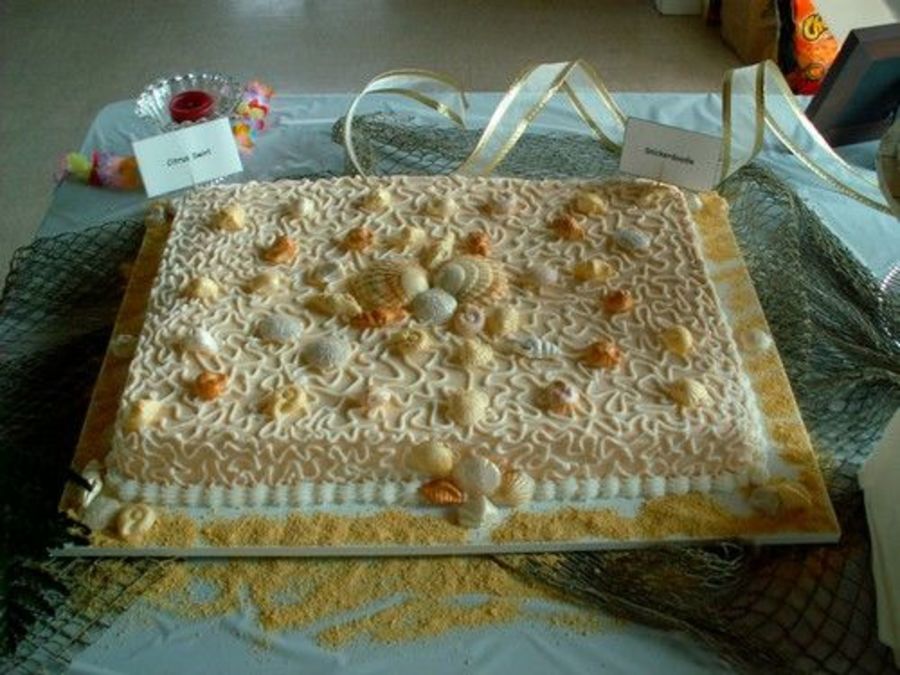Shell Sheet Cake - CakeCentral.com