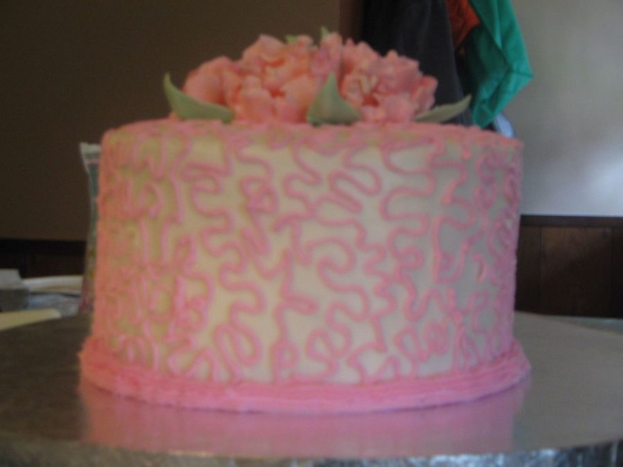 Cornelli Lace And Flowers - CakeCentral.com