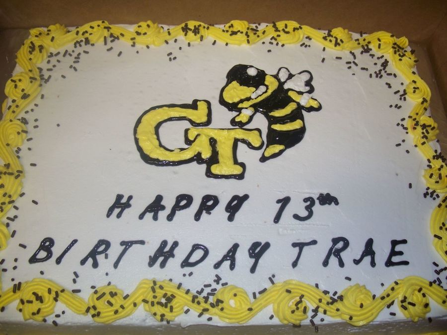 Georgia Tech Birthday Cake! - CakeCentral.com