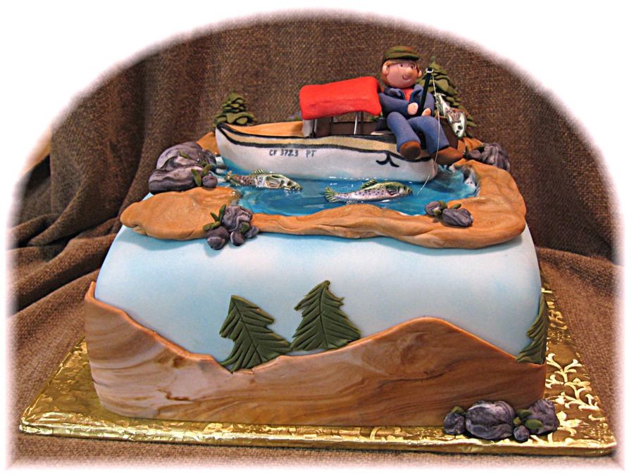 Lake Fishing Cake - CakeCentral.com