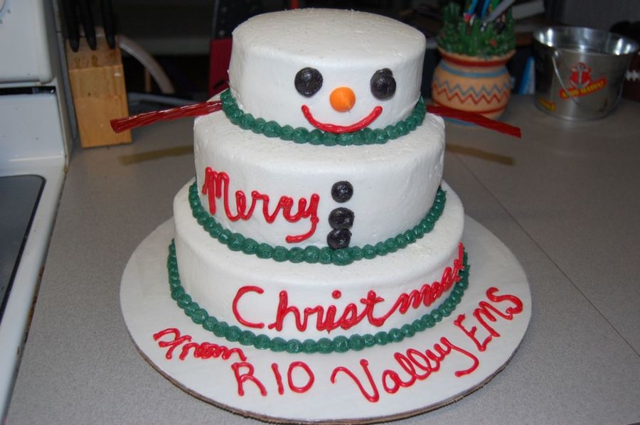 Snowman Cake - CakeCentral.com
