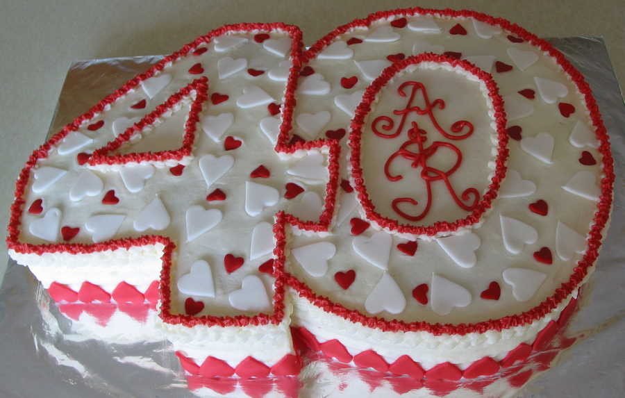 40Th Anniversary Numbers - CakeCentral.com