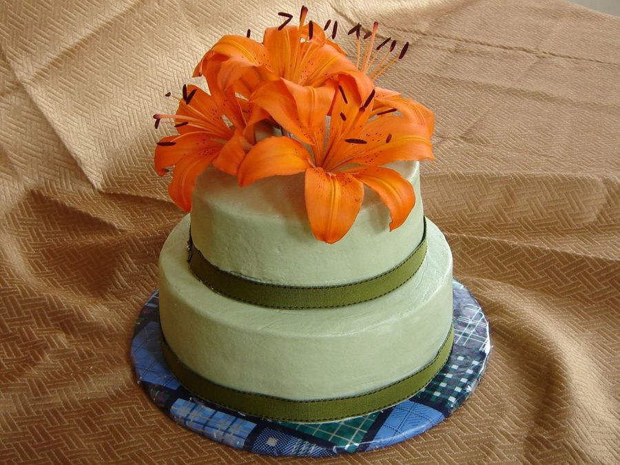 Lilly Cake-My First Stacked Cake! - CakeCentral.com