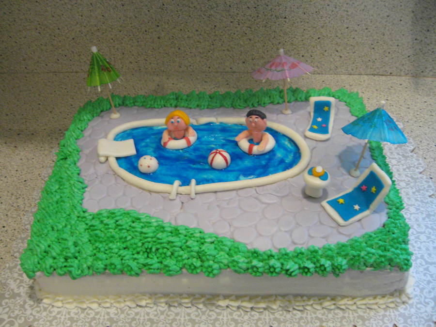 Pool Party Themes Cake - CakeCentral.com