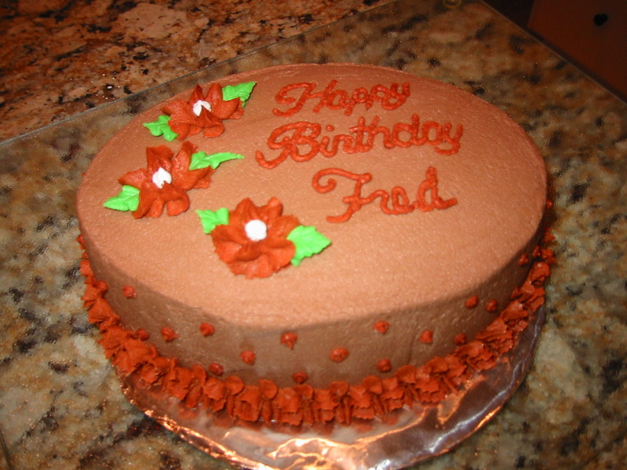 Oval Birthday Cake - CakeCentral.com