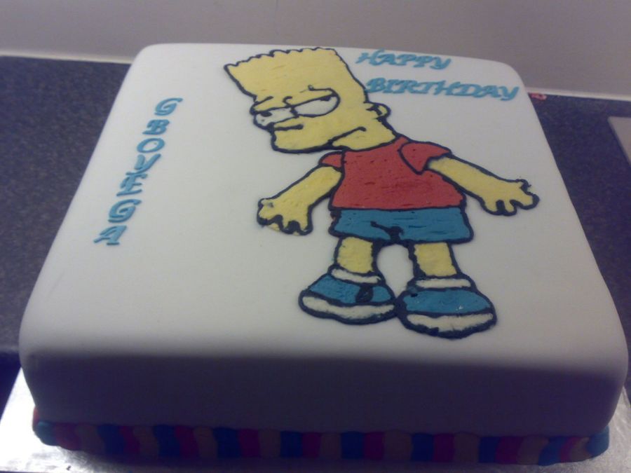 Bart Simpson Fbct Cake - CakeCentral.com