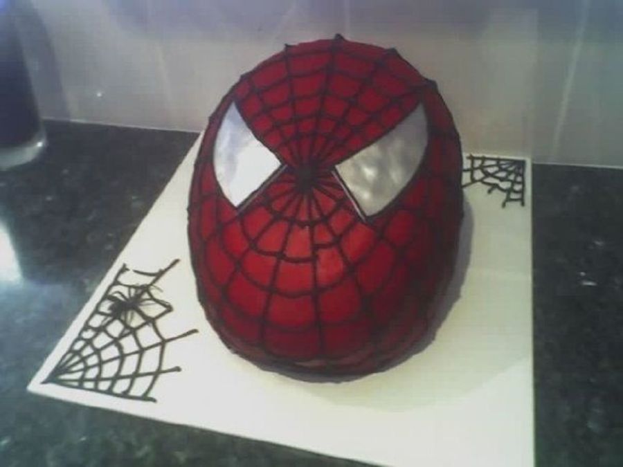 3D Spiderman Face - CakeCentral.com