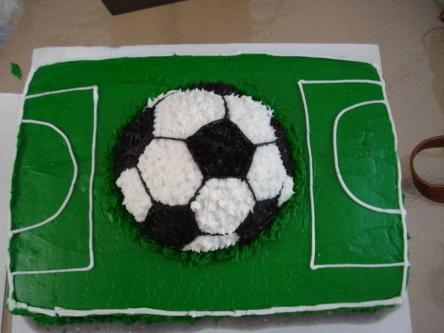 Soccer Field Cake - CakeCentral.com