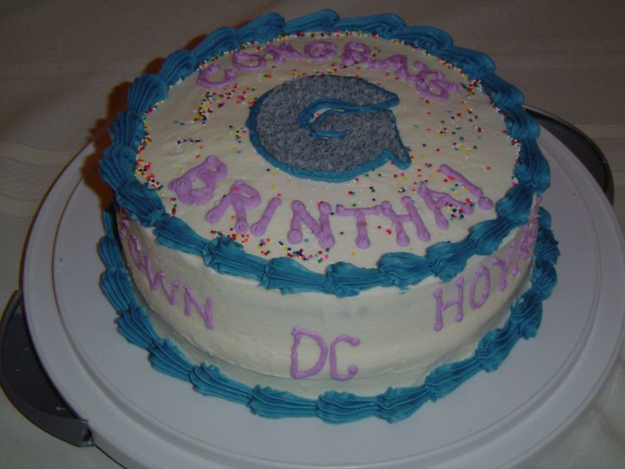 Georgetown Graduation Cake - CakeCentral.com
