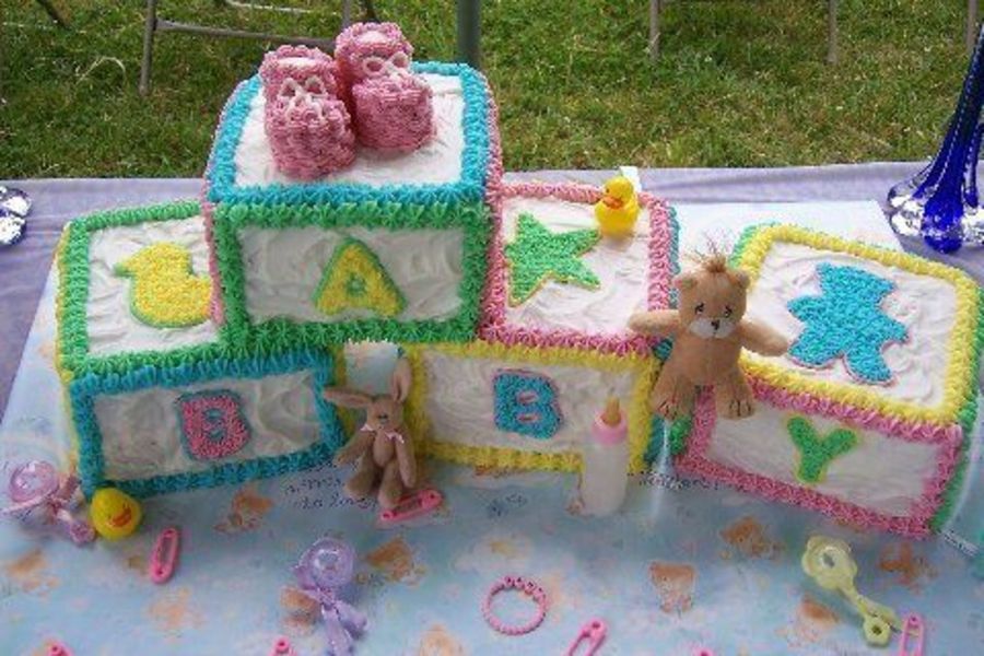 Baby Block Cake Over View - CakeCentral.com