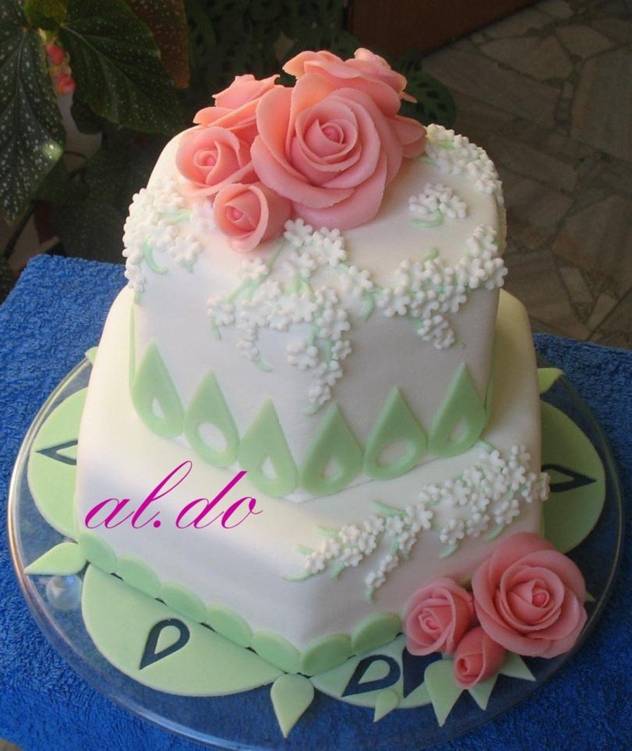 Pink Roses Cake - CakeCentral.com