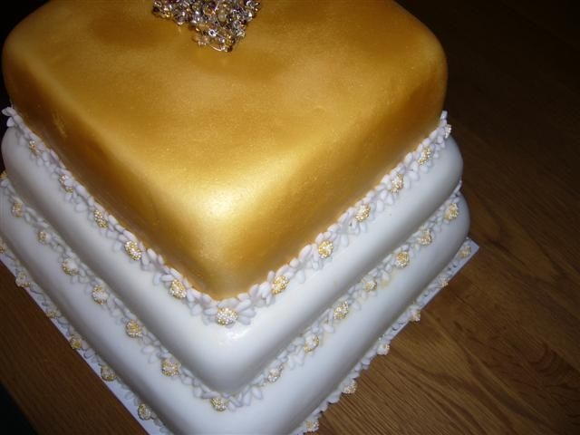 Gold Wedding Cake - CakeCentral.com