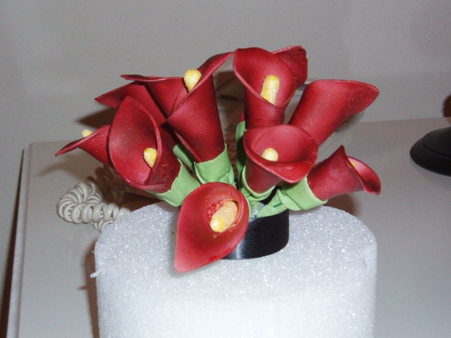 Red Calla Lily Cake Topper - CakeCentral.com