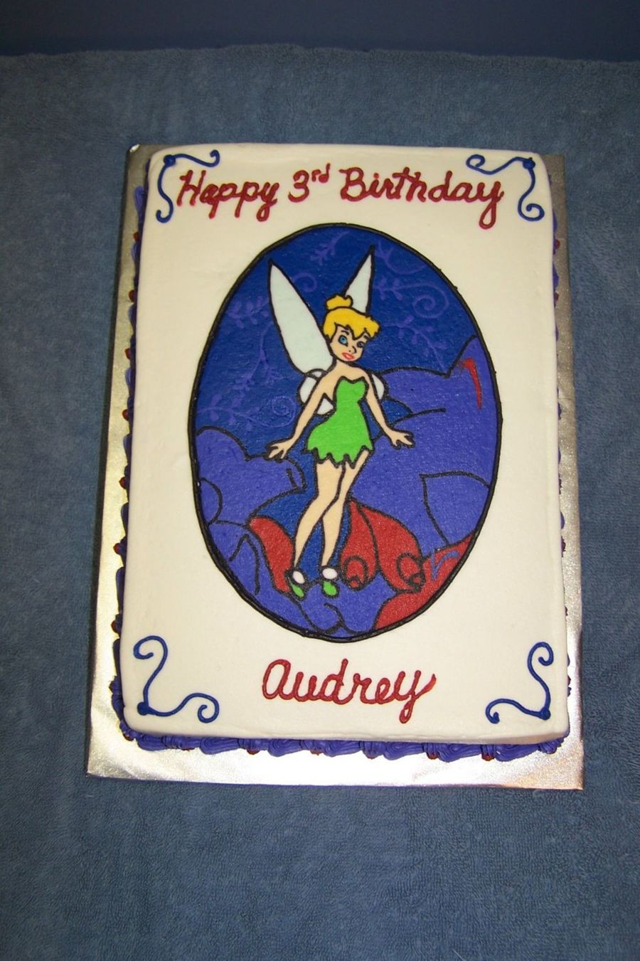 Tinkerbell Sheet Cake - CakeCentral.com
