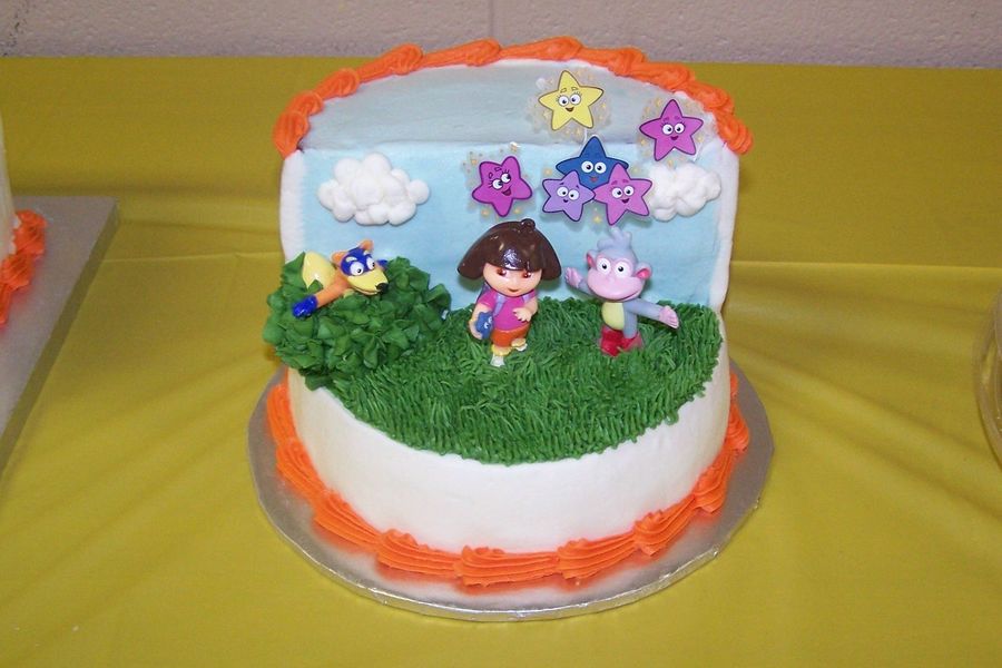 Dora The Explorer Smash Cake - CakeCentral.com