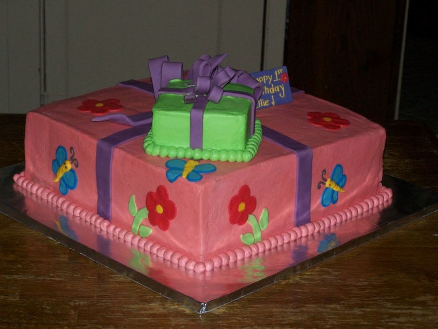 Butterflies & Bows Present - CakeCentral.com