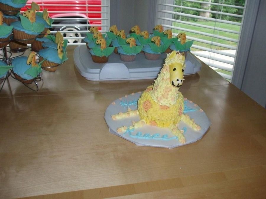 Giraffe Smash Cake - CakeCentral.com