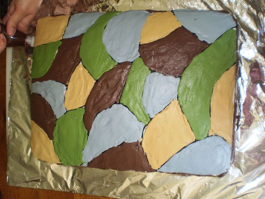 Camo Going Away Cake - CakeCentral.com