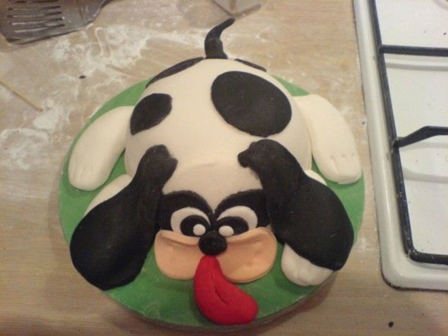 Black And White Spotty Dog - CakeCentral.com