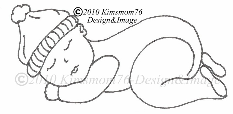 Sleeping Baby Cookie Template - CakeCentral.com