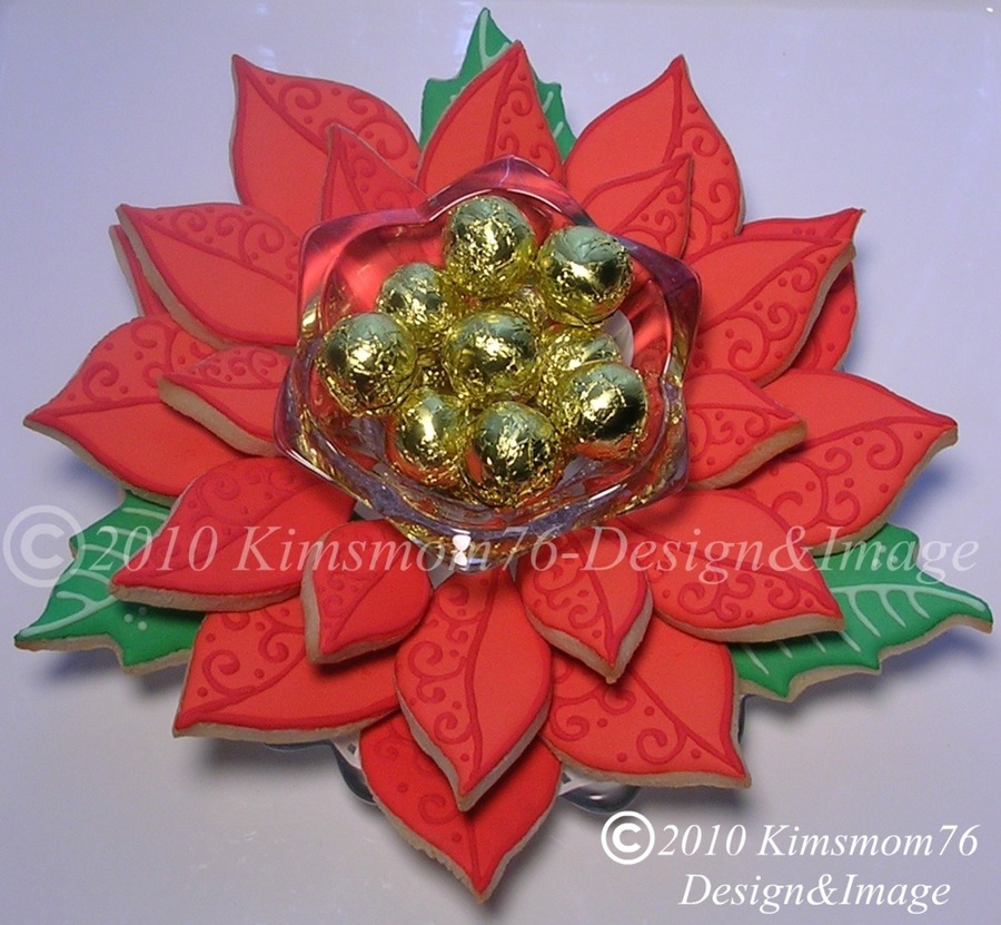 Christmas Poinsettia Cookie Platter - CakeCentral.com