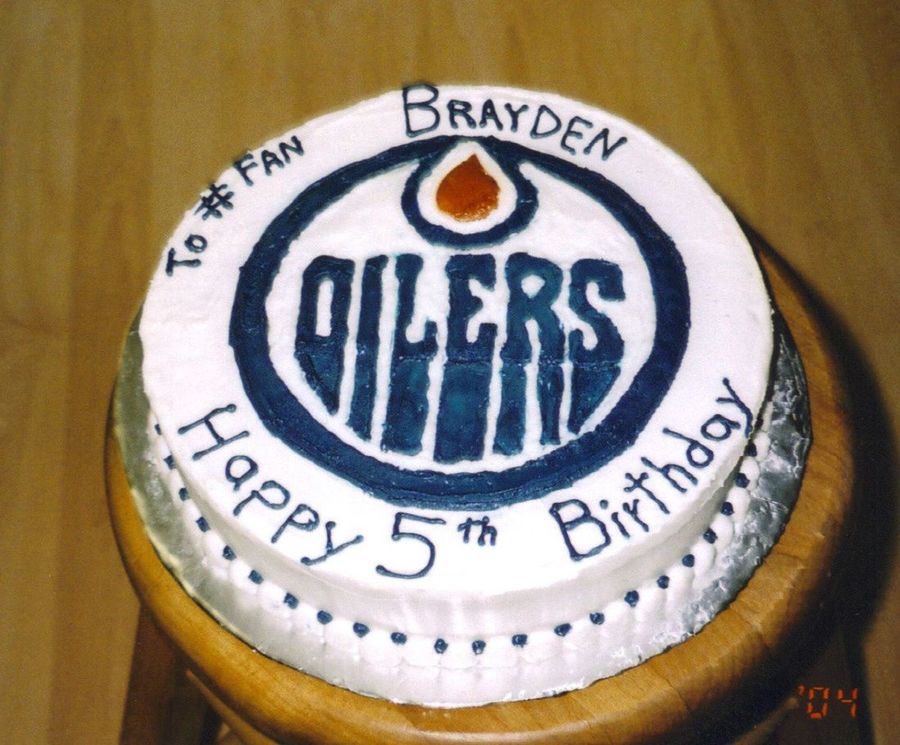 Oilers Hockey Cake - CakeCentral.com