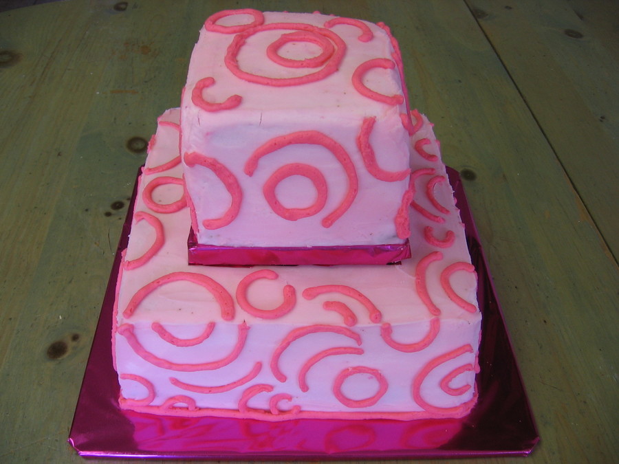 Pink Swirl Cake - CakeCentral.com