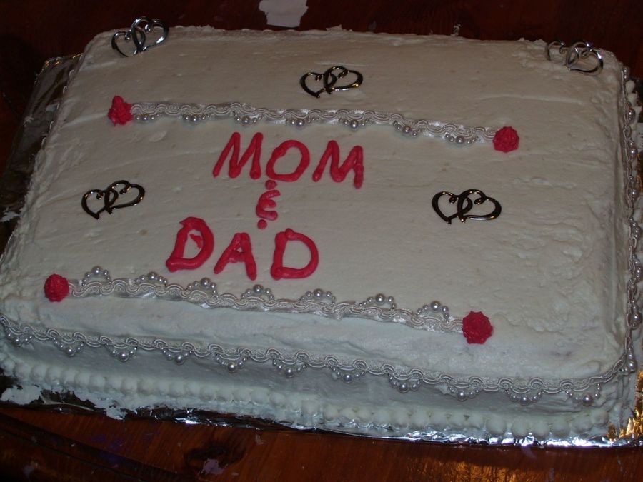 Parents Anniversary Cake - CakeCentral.com