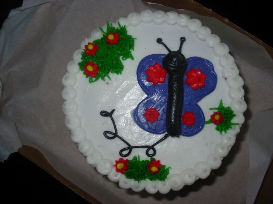 Butterfly Smash Cake For Party To Match Sheet Cake - CakeCentral.com