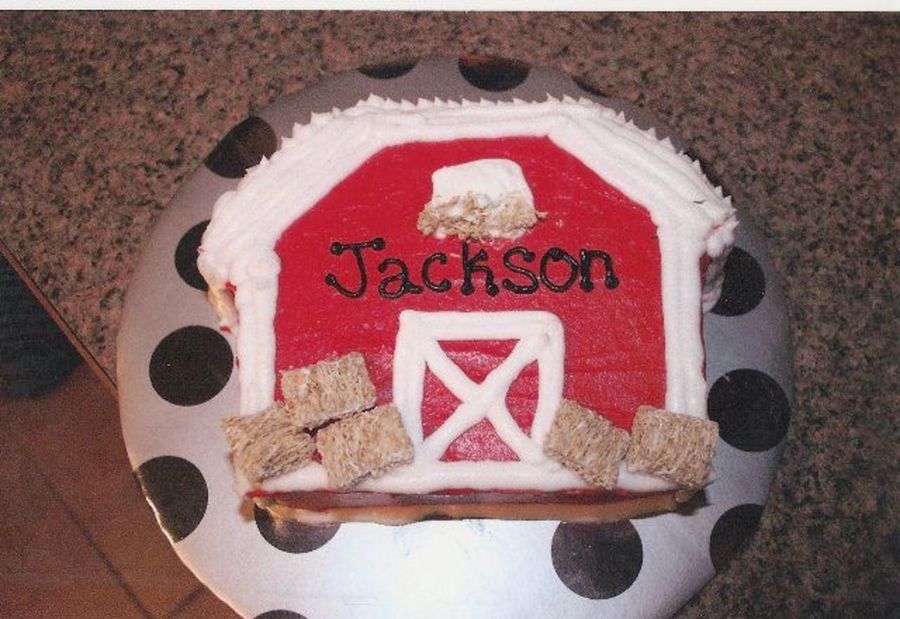 Red Barn Smash Cake - CakeCentral.com