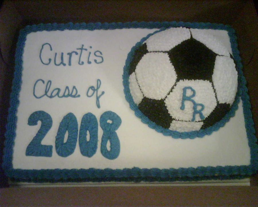 Graduation Soccer Cake - CakeCentral.com