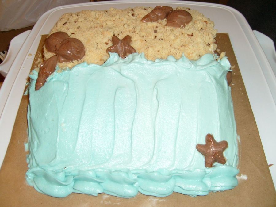 Beach Scene Birthday Cake - CakeCentral.com