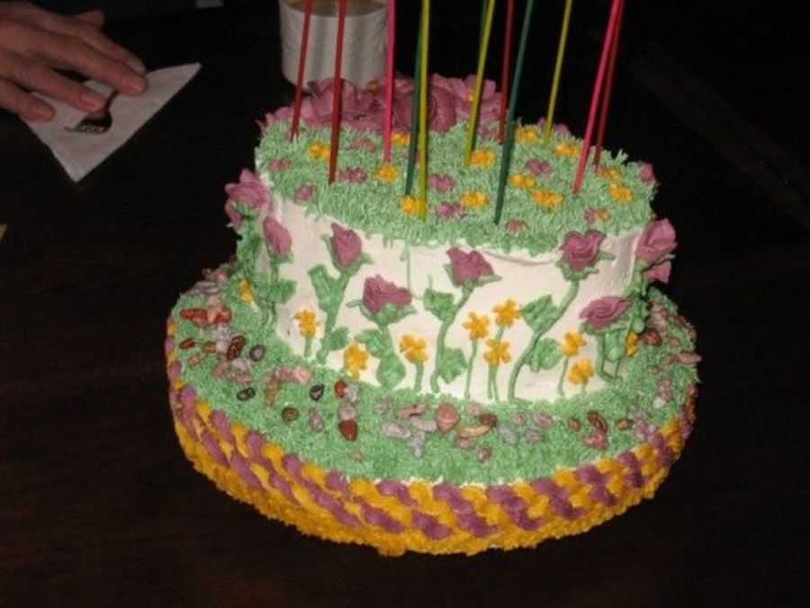 Flower Garden Cake - CakeCentral.com