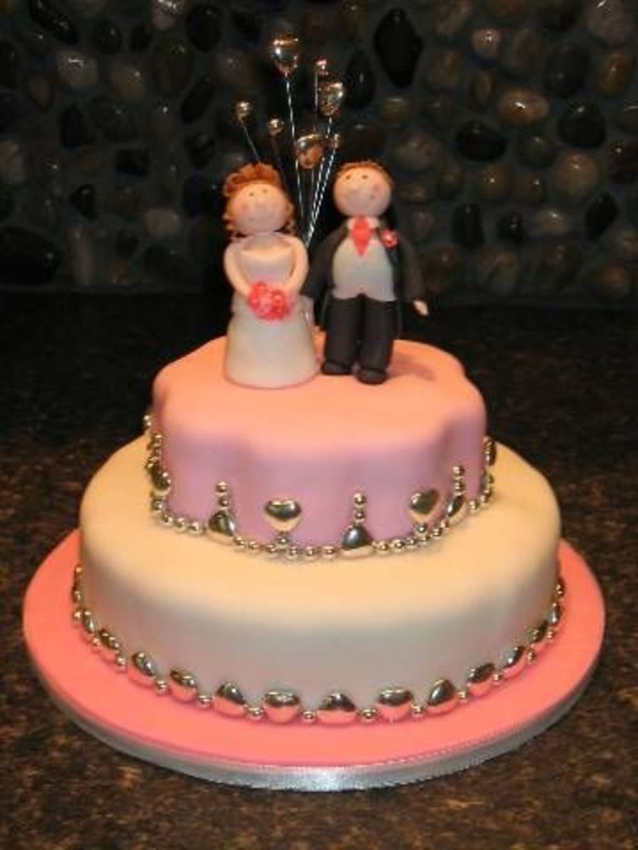 Cute Little Wedding Reception Cake - CakeCentral.com