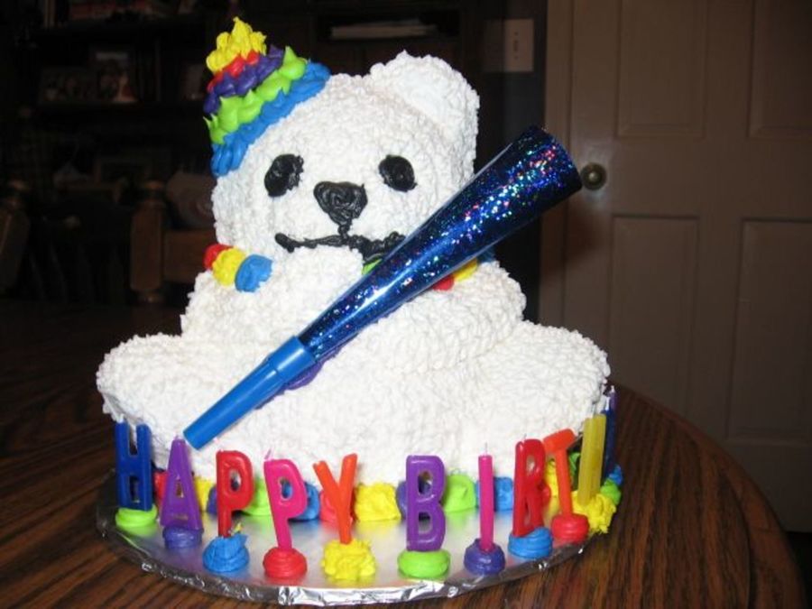 3D Birthday Bear - CakeCentral.com