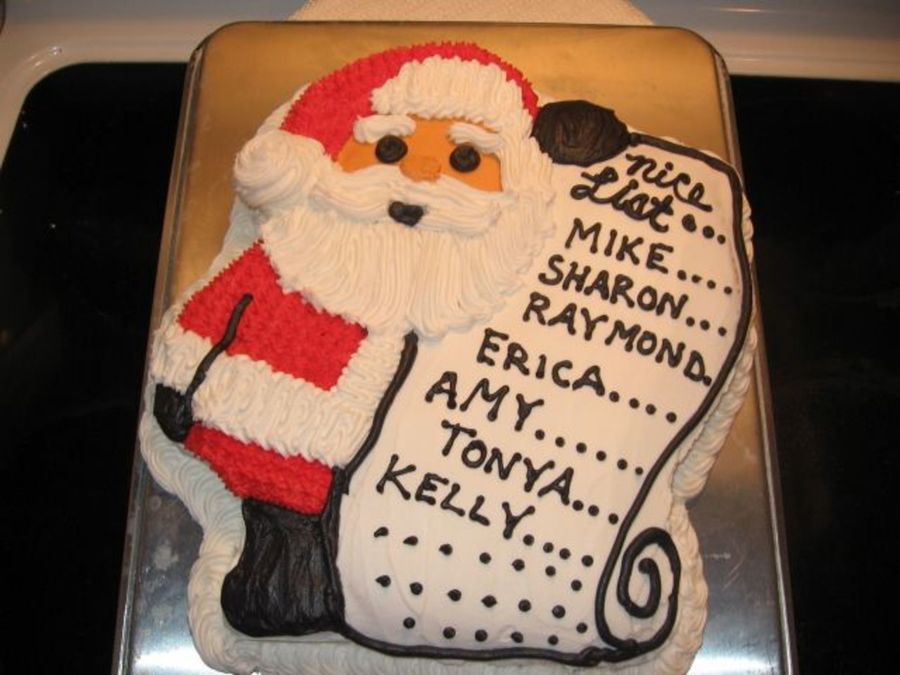 Santa With List - CakeCentral.com